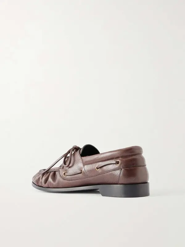Saint Laurent Le Loafer Monogram Detail Leather Loafers