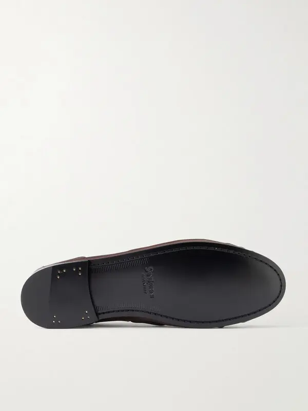 Saint Laurent Le Loafer Monogram Appliquéd Leather Loafers