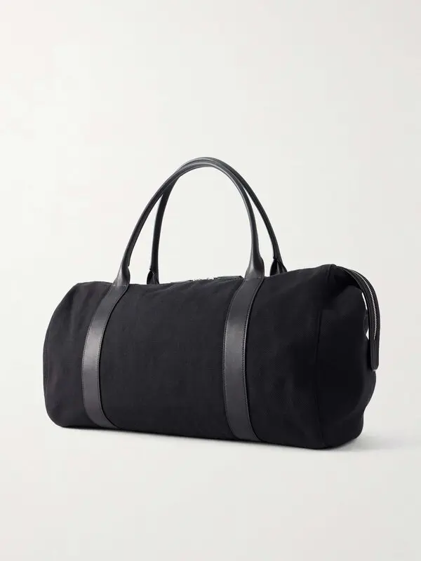 THE ROW Thomas Leather-trimmed Cotton-canvas Duffle Bag