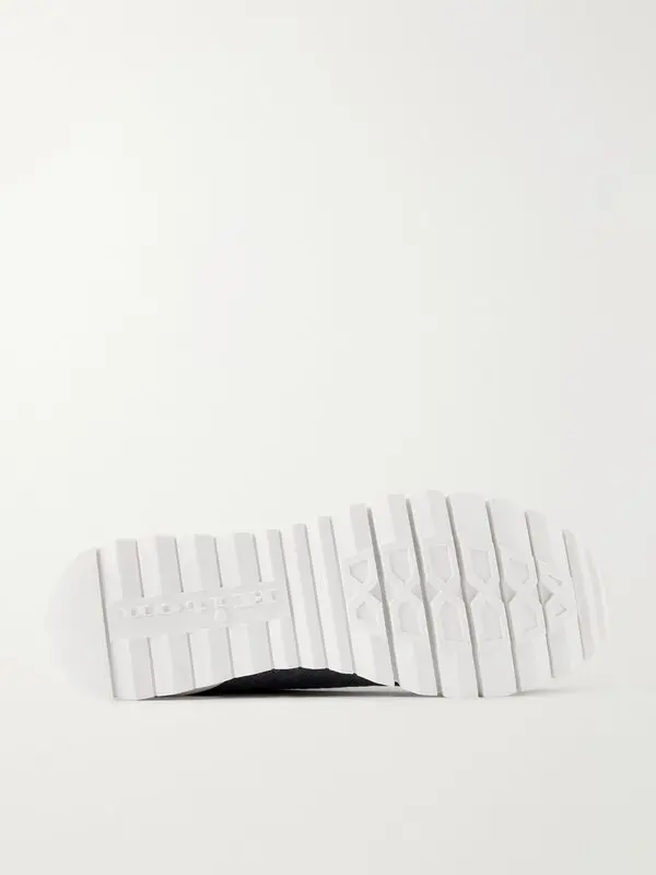 Kiton Logo-embroidered Stretch-knit Sneakers