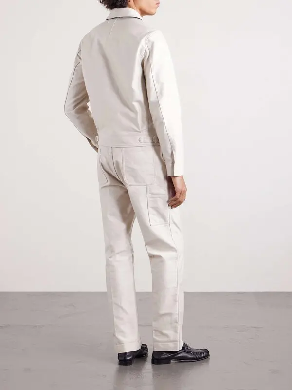 TOM FORD Straight-leg Cotton-satin Trousers