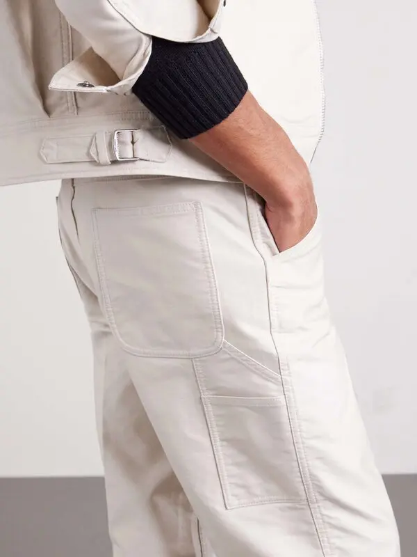 TOM FORD Straight-leg Cotton-satin Trousers