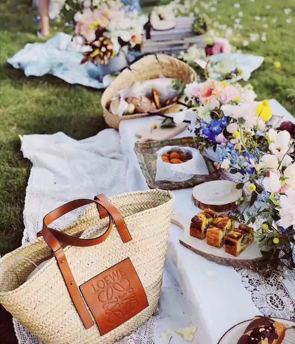 Loewe Logo Patch Basket Bag