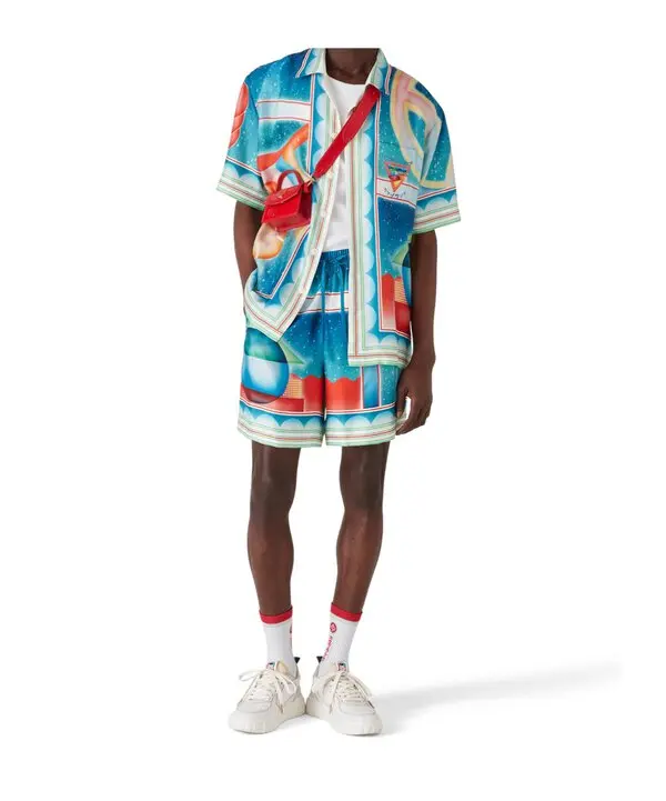 Casablanca Drawstring Waist Shorts