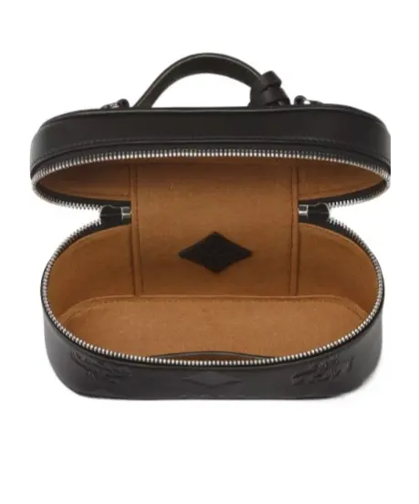 Mcm Aren Vanity Case In Maxi Monogram Leather