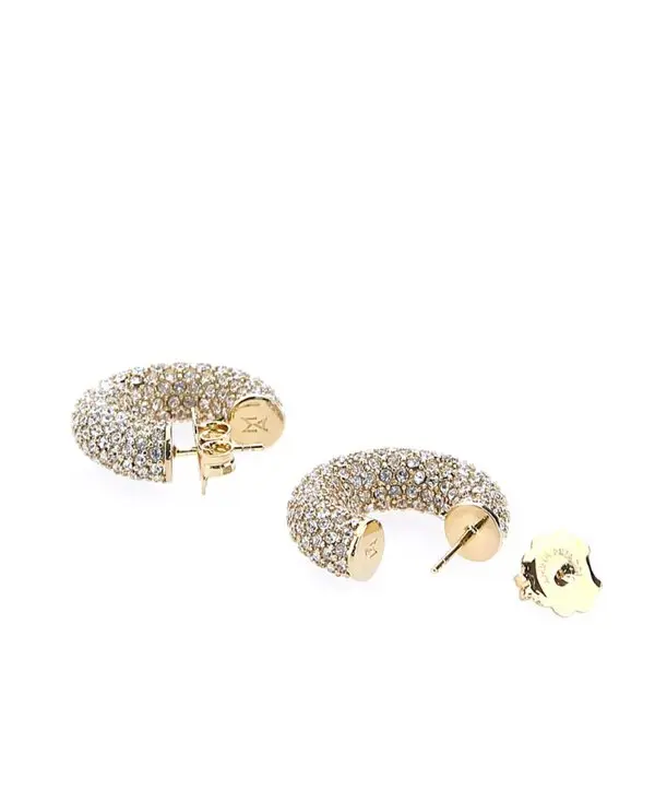 Amina Muaddi Pavé Crystal Hoop Earrings