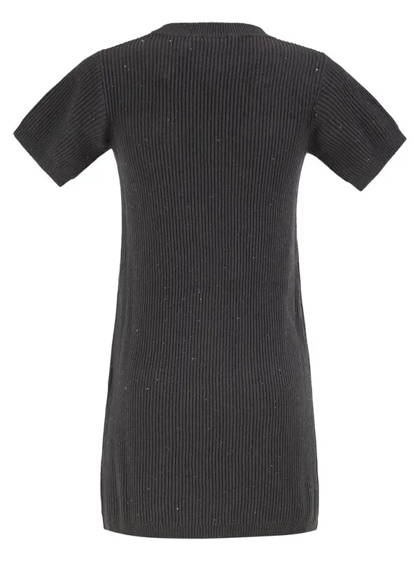 Brunello Cucinelli Round Neck Short Sleeve Dress