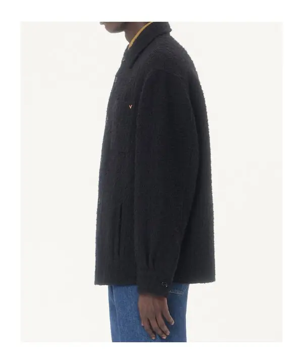 Valentino Garavani Cotton Tweed Shirt Jacket With Vgold