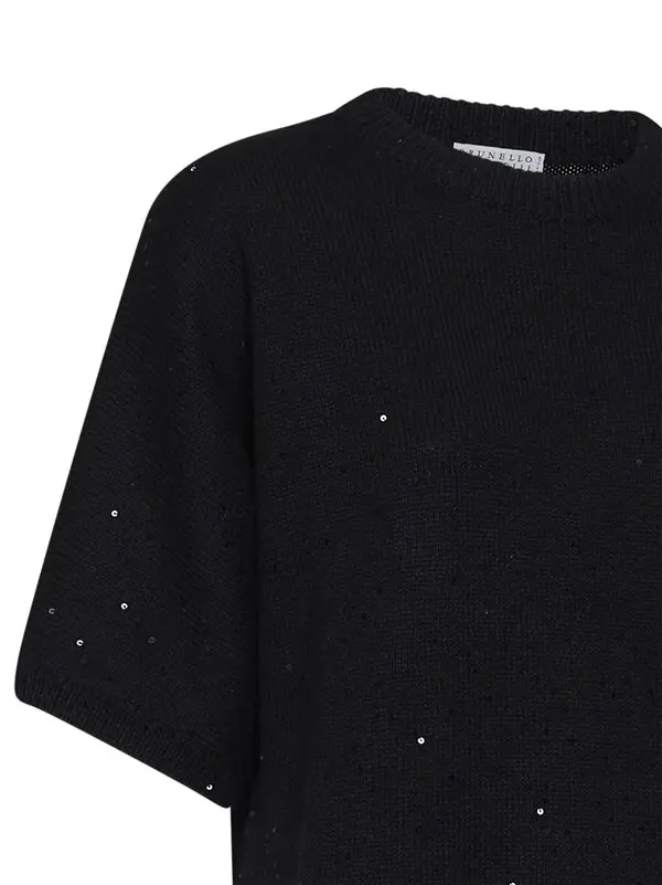 Brunello Cucinelli Sequin Kimono Sleeve Sweater