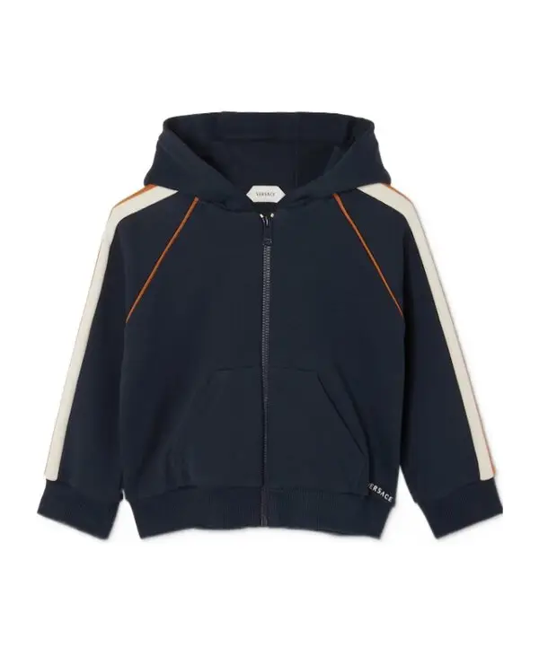 Versace Baby Embroidered-logo Cotton-jersey Zip Hoodie
