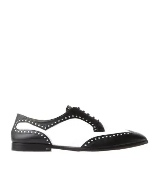 Versace Mick Leather Derby Shoes - Black