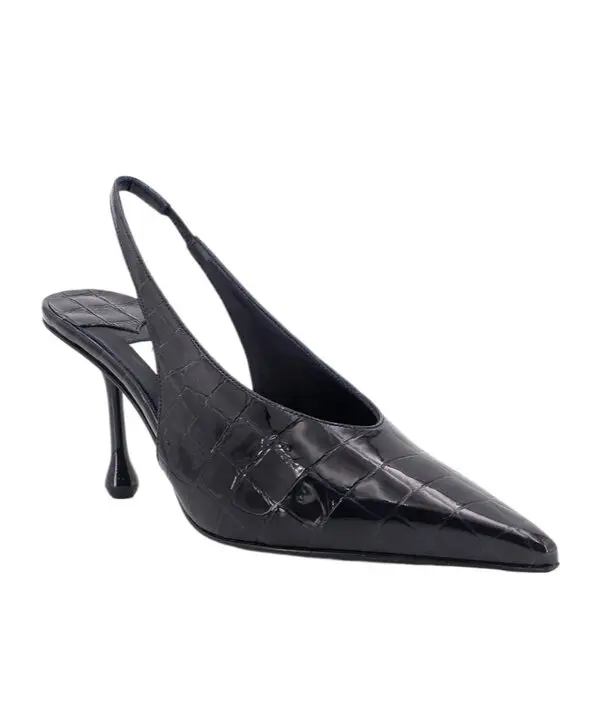 JIMMY CHOO Patent Leather Pumps With Crocodile Print