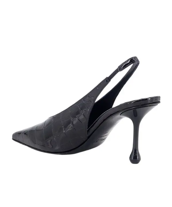 JIMMY CHOO Patent Leather Pumps With Crocodile Print