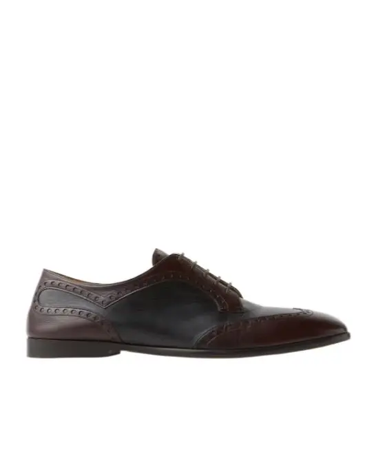 Versace Mick Leather Derby Shoes - Blackbrown