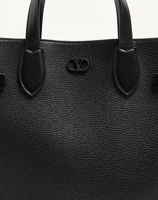 Valentino Garavani Antibes Medium Tote Bag In Grained Leather