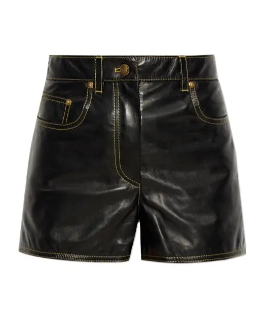 Versace Belt-loop Shorts - Black