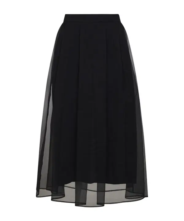 Brunello Cucinelli Pleated Midi Skirt