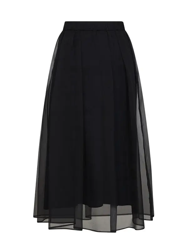 Brunello Cucinelli Pleated Midi Skirt