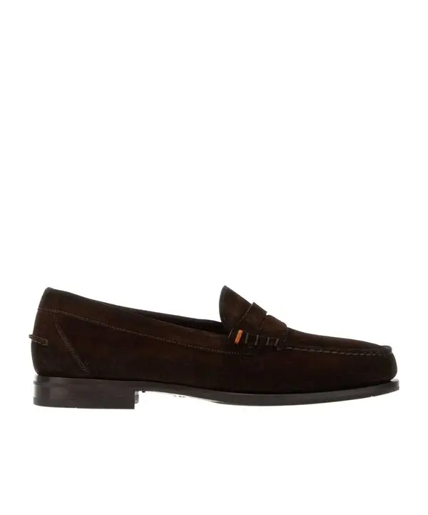 Santoni Quentin Penny Loafers - Black