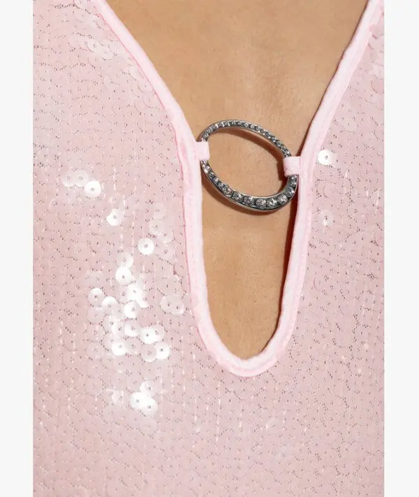 Oseree Sequin Ring Detail Dress