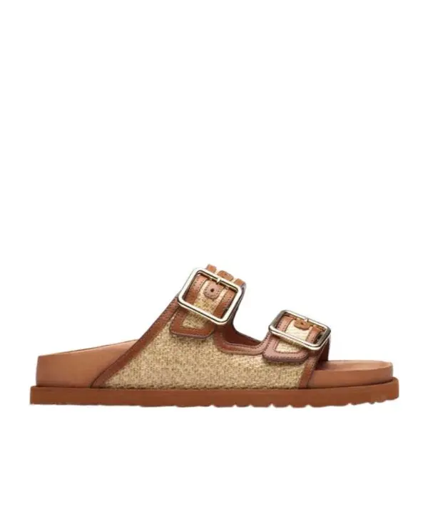 BIRKENSTOCK Round-toe Flat Sandals - Brown