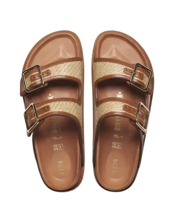 BIRKENSTOCK Round-toe Flat Sandals