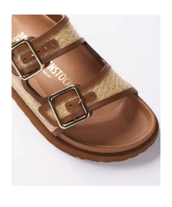 BIRKENSTOCK Round-toe Flat Sandals