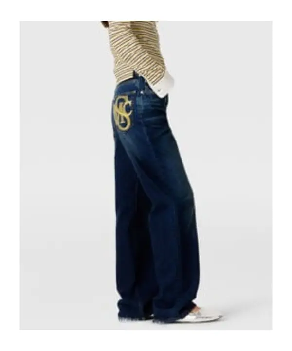 Stella McCartney Crest-embroidered Straight Jeans