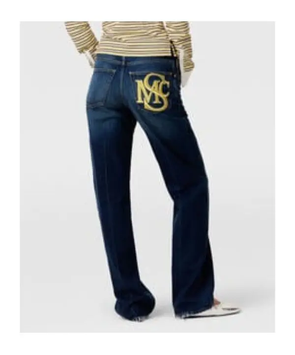 Stella McCartney Crest-embroidered Straight Jeans