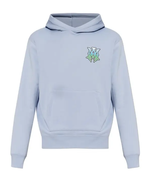 Amiri Logo Print Hoodie - Blue