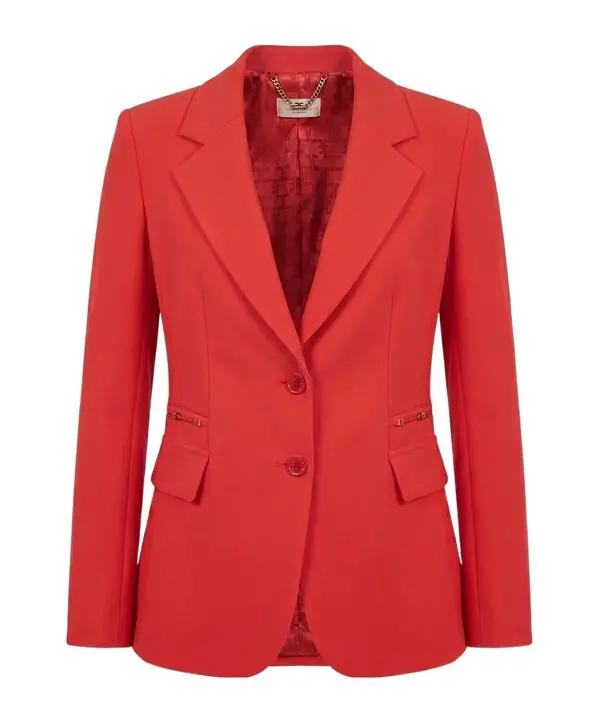 Elisabetta Franchi Long-sleeve Blazer - Red