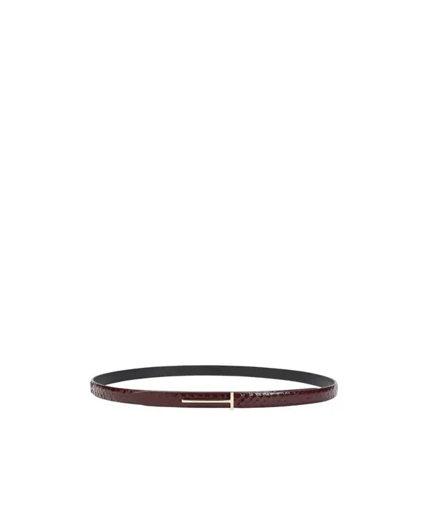 TOM FORD T-strap Belt - Black