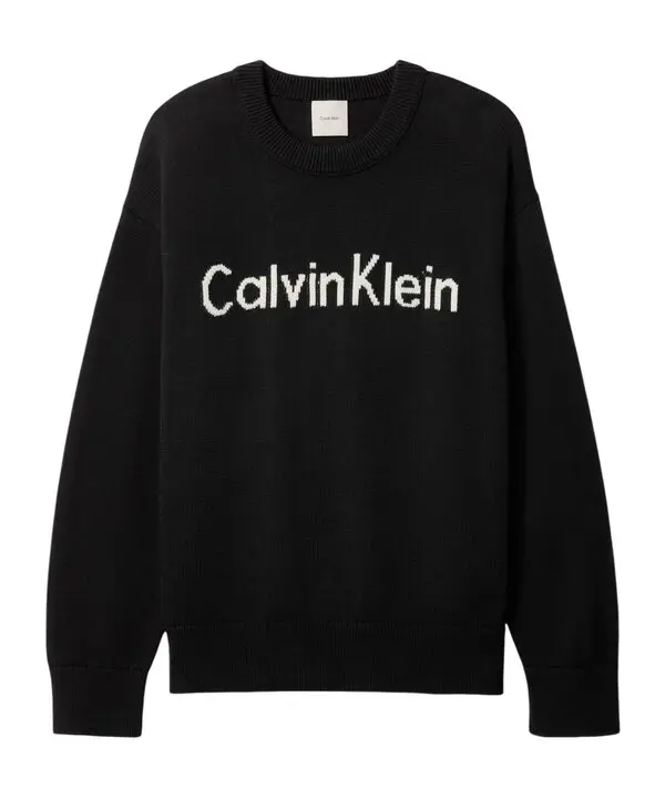 Calvin Klein Logo Graphic Relaxed Jumper - Black