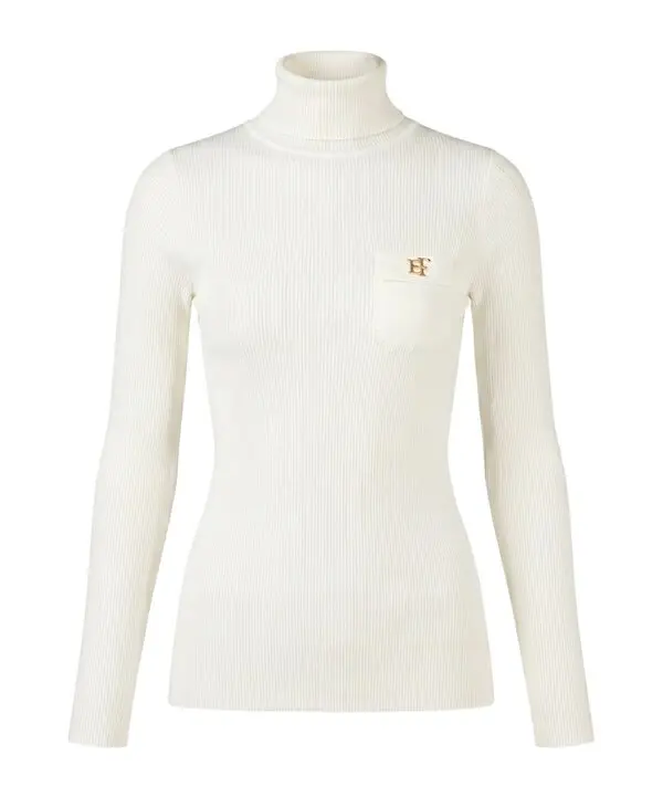 Elisabetta Franchi Long-sleeve Knit Top - White