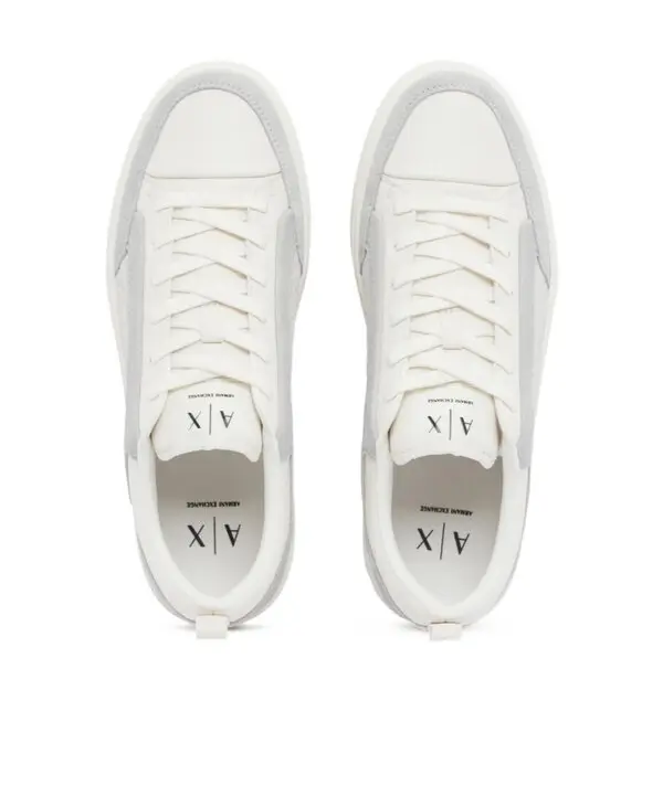 Armani Exchange Sneakers In Suede With All-over Logo And Rubber Sole