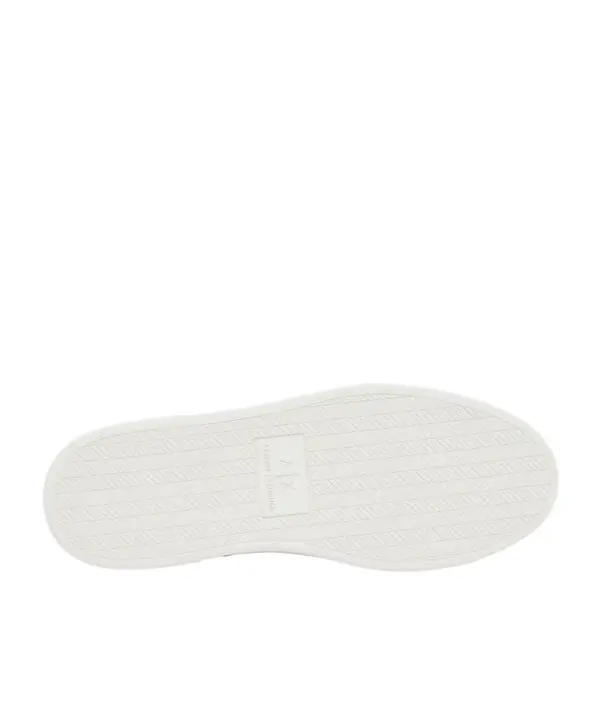 Armani Exchange Sneakers In Suede With All-over Logo And Rubber Sole