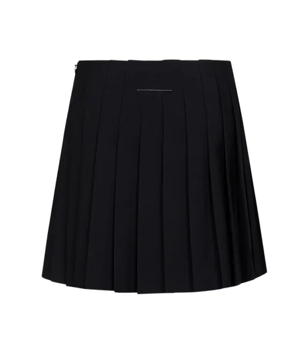 MAISON MARGIELA Pleated Skirt With Raw Edge Hem