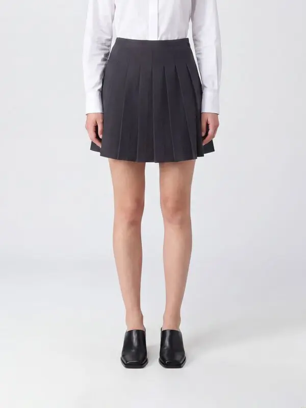 MAISON MARGIELA Pleated Skirt With Raw Edge Hem