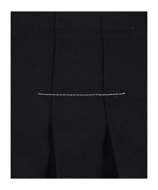 MAISON MARGIELA Pleated Skirt With Raw Edge Hem