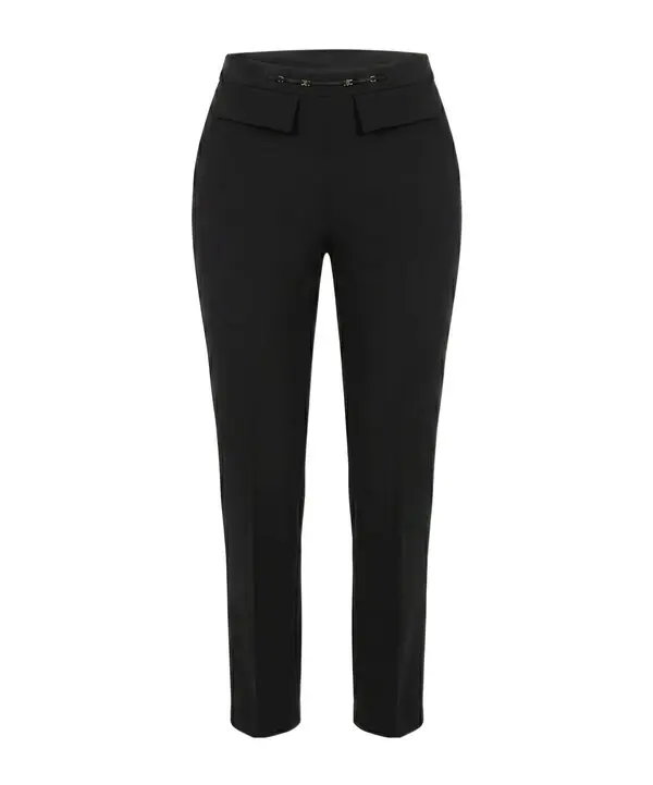 Elisabetta Franchi Straight-leg Casual Trousers - Black