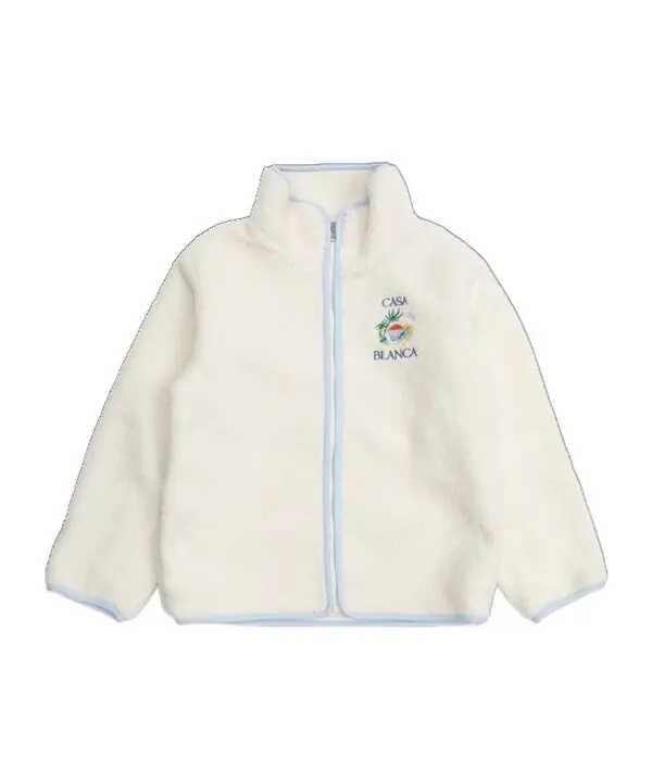Casablanca High-necked Fleece Coat