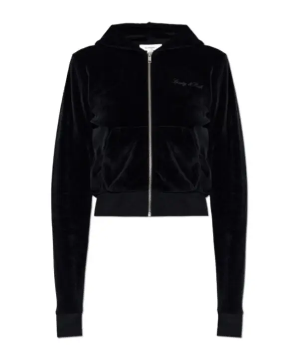SPORTY  RICH Long-sleeve Hooded Sweatshirt