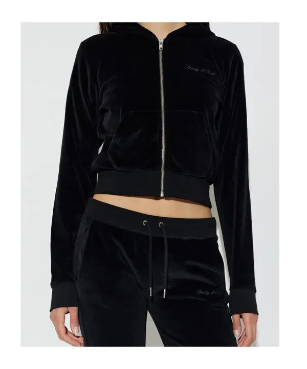 SPORTY  RICH Long-sleeve Hooded Sweatshirt