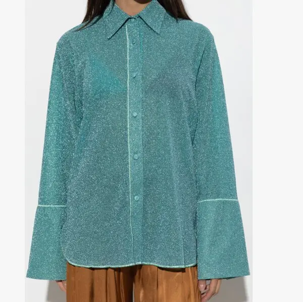 Oseree Lurex Oversized Shirt