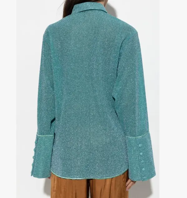 Oseree Lurex Oversized Shirt