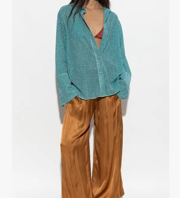 Oseree Lurex Oversized Shirt