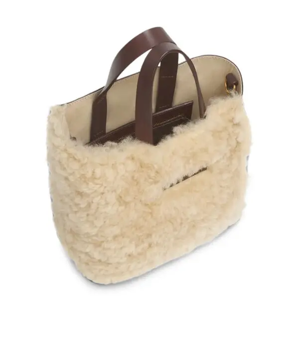 Marni Museo Soft Shearling Leather Tote Bag