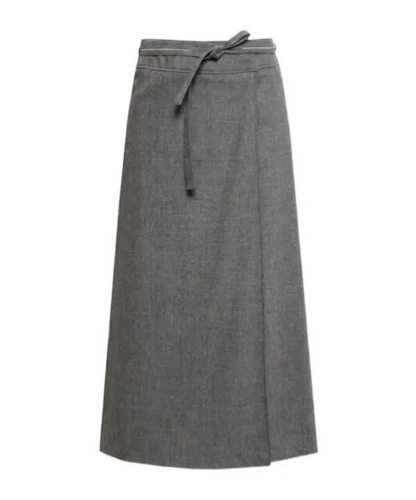 Peserico A-line Skirt With Detachable Belt - Black