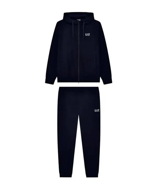 Emporio Armani Logo-print Hoodie - Blue