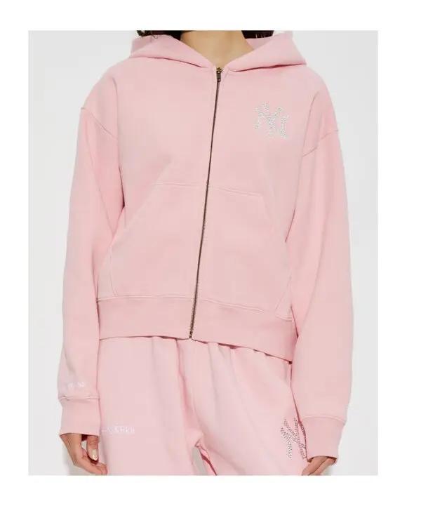 SPORTY  RICH Long-sleeve Hooded Sweatshirt